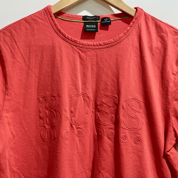 Hugo Boss | Shirts | Boss Hugo Boss Cotton Regular Fit Raised Logo ...